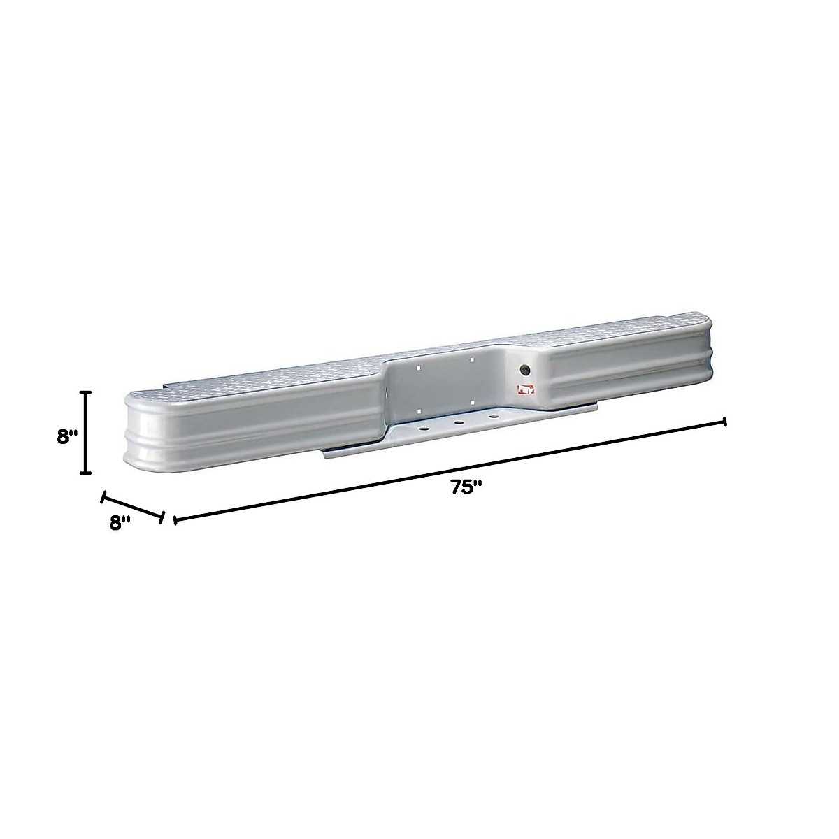 Fey 20002 DiamondStep Universal Silver Replacement Rear Bumper (Requires Fey vehicle specific mounting kit sold separately)