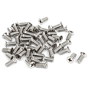uxcell M5x12mm Countersunk Flat Head Phillips Screw Bolts 50pcs