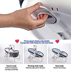 Vannetgo 3-in-1 Baby Bouncers, Can sit and Lie Down, Brilliant Bouncer,Rocking Bouncer, Soothing Vibration, 3rd Gear Adjustment, Suitable for Babies Boys/Babies Girls/Newborns Baby