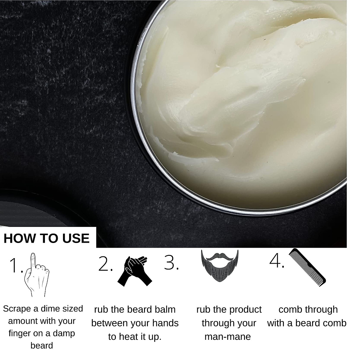 BAHAWAT Clementine & Lavender Beard Conditioner - Styles, Strengthens & Softens - Natural & Organic Formula - ZERO GRIT - Reduces Itch, 2 ounce