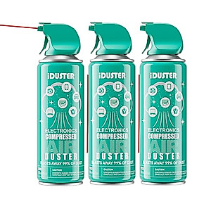 iDuster Disposable Compressed Air Duster, Computer Keyboard Cleaner,3 Packs