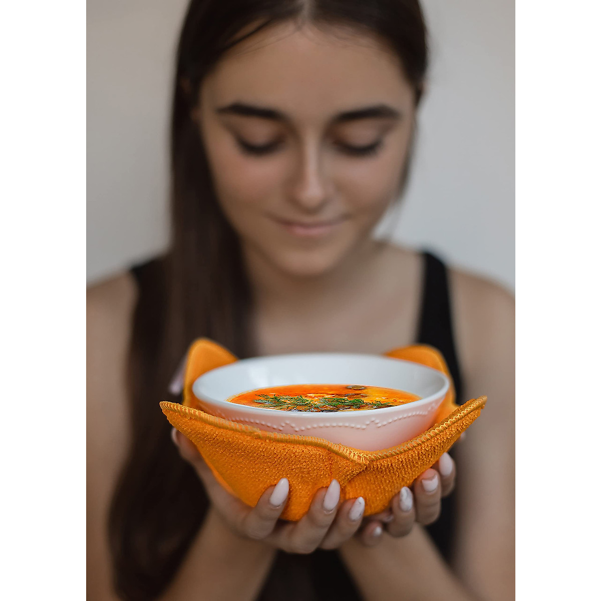 Microwave Bowl Cozy Huggers Set of 4 – Durable and Reliable – for Hot and Cold Bowls, Plates and Dishes Bowl Holder for Microwave – Bowl Cozies Ideal Household Gift by Sheff Store (Blue)