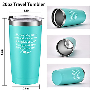 GINGPROUS Daughter In Law Gifts, The Only Thing Better Than Having You Tumbler Mothers Day Birthday Gifts Christmas Gifts for Daughter In Law from Mother In Law, 20oz Insulate Travel Tumbler, Mint