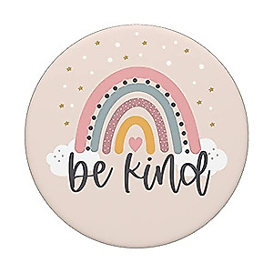 Be Kind - Cute Rainbow Positive Quotes Inspirational Saying PopSockets Swappable PopGrip