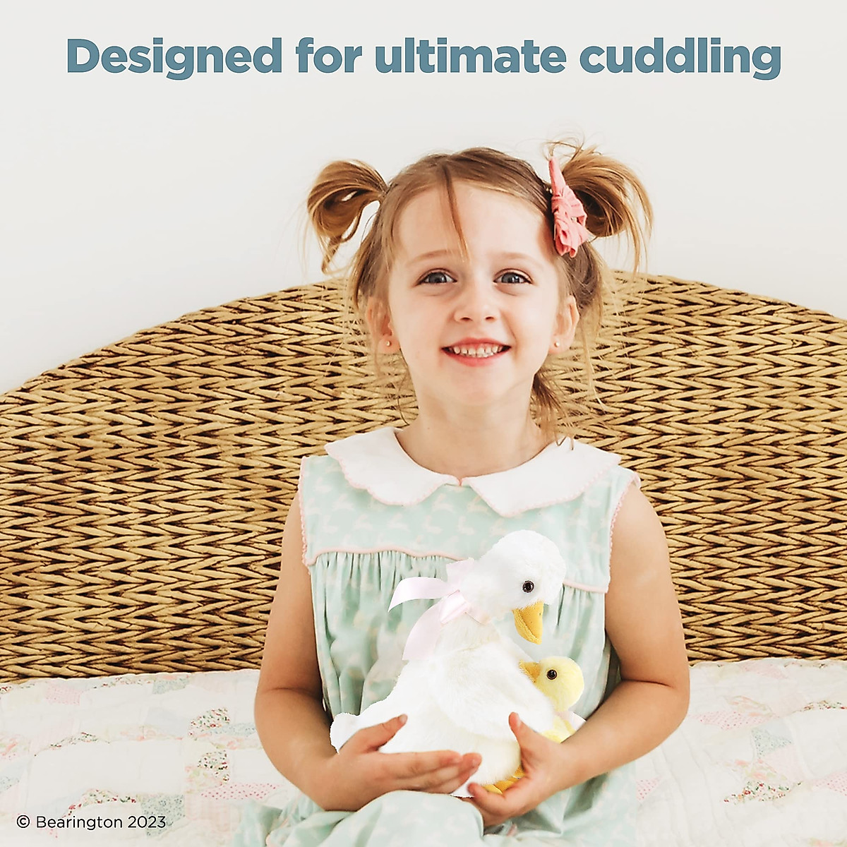 Bearington Downie & Duckie Plush Yellow Duck Stuffed Animal, Adorable, Soft and Cuddly, Great Gift for Kids of All Ages, Birthdays, Holidays, Easter and Special Occasions, 10.5 inches