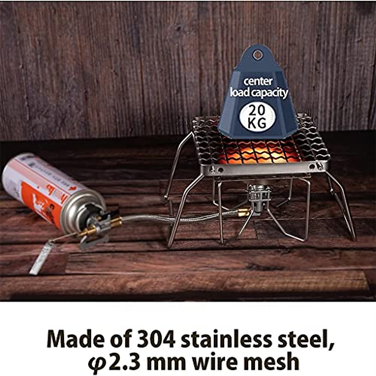 SDGH Folding Grill Gas Barbecue Tool BBQ Outdoor Portable Mini Campfire for Camping Picnic Grate