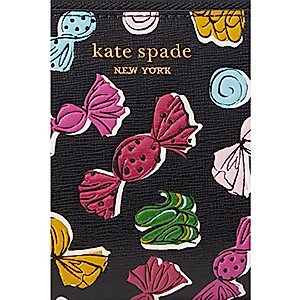 Kate Spade New York Bon Bon Candy Print Zip Around Continental Wallet Black Multi One Size