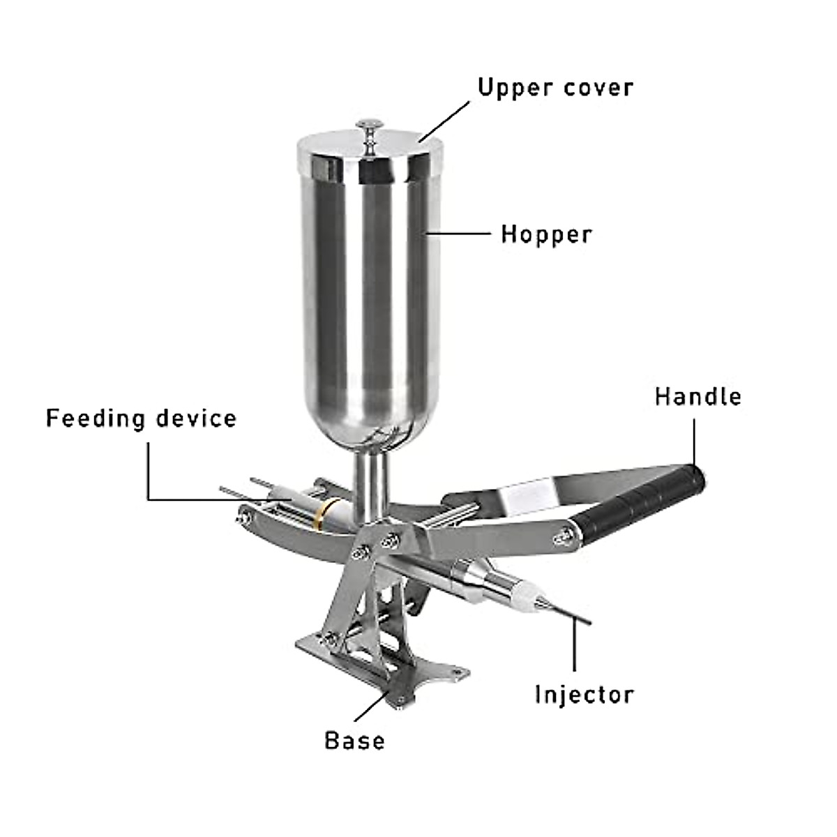 4.5L Manual Jam Filling Machine, Vertical Donuts Filler, Commercial Paste Liquid Churro Cream Fillers for Restaurants, Bakery, CE/FCC