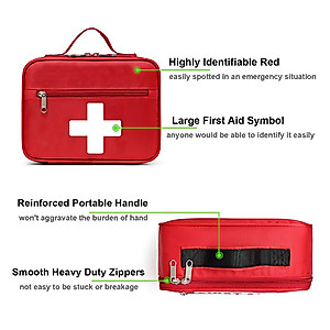 Gatycallaty First Aid Bag Empty Emergency Treatment Medical Bags Multi-Pocket for Home Office Car Traveling Hiking Trip