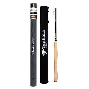 Tenkara USA Fly Fishing IWANA™ Rod with Case, Classic All-Around for Small to Medium Fish - Ultra-Light, Gloss Carbon Finish (12ft - 366cm)