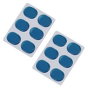 12 Pieces Drum Dampeners Drum Damper Gel Pads Drum Mute Silicone Drum Silencers for for Drums Tone Control Cymbals (Blue)