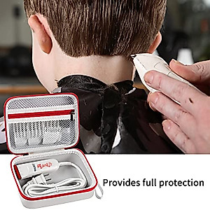 Case Compatible with Wahl Professional Peanut Hair and Beard Clipper Trimmer #8655 8685 8663 8331 08655-3901. Hair Clipper Organizer Holder for Attachment Comb,Oil,Blade Guard (Box Only)-White