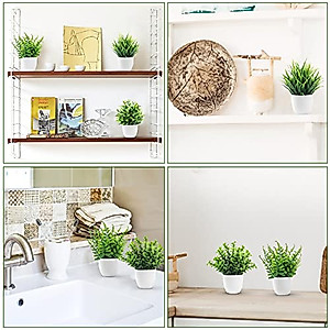Der Rose 4 Packs Fake Plants Small Artificial Faux Potted Plants for Living Room Home Office Farmhouse Bathroom Kitchen Decor Indoor