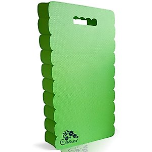 InSassy Garden Kneeler Pad - Kneeling Mat Gardening Baby Bath Work Yoga Exercise & Prayer - High Density Knee Pad, Green (Largest & Thickest - 22 x 11 x 1 1/2 Inches)