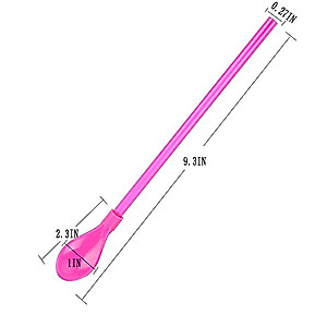 OKGD Set of 40 Hard Plastic Spoon Straws 9 Inch Detachable Straws Kitchen Utensil Stirring Spoon Coffee Spoon (4 Color)