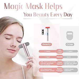 Red-Light-Therapy-for-Face, 7 in 1 LED Light Therapy Eye Equipment for Skin Care at Home Red Light Therapy Face Massager Skin Rejuvenation Light