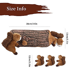 IFOYO Hide and Seek Dog Toys, 2 in 1 Interactive Plush Dog Toy, Stimulating Squeaky Pet Enrichment and Puppy Toys for Small and Medium Dogs