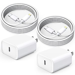 Fast iPhone Charging Cable, 2Pack USB C iPhone 14 13 Charger Quick Charging 20W PD Wall Charger Fast Block with Type-C to Lightning iPhone Cord Cable Adapter for iPhone 14 13 12 11 XS XR X SE2022 iPad