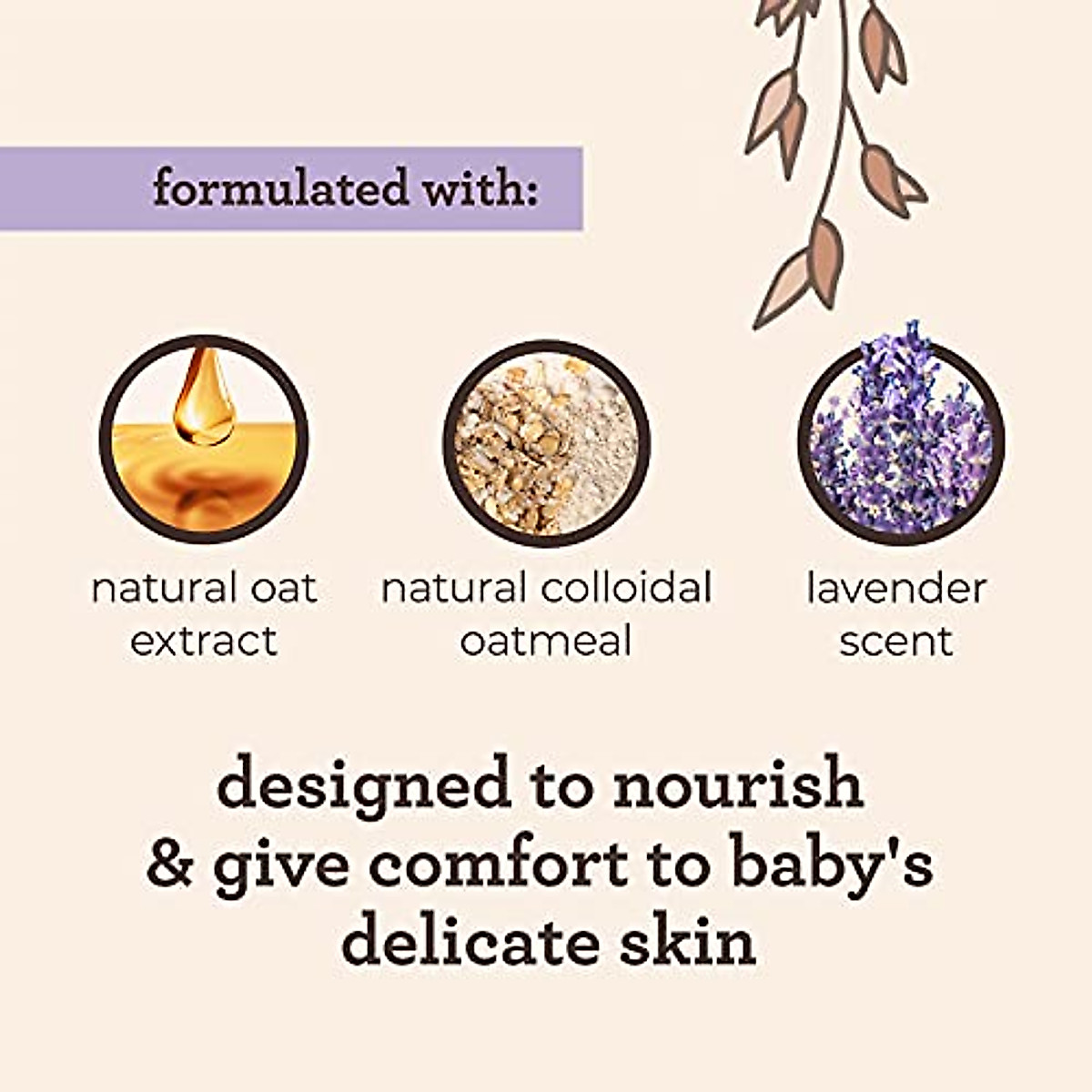 Aveeno Baby Calming Comfort Bath & Lotion Set, Night time Baby Skin Care Products with Natural Oat Extract, Lavender & Vanilla Scents, Paraben-Free, 2 Items