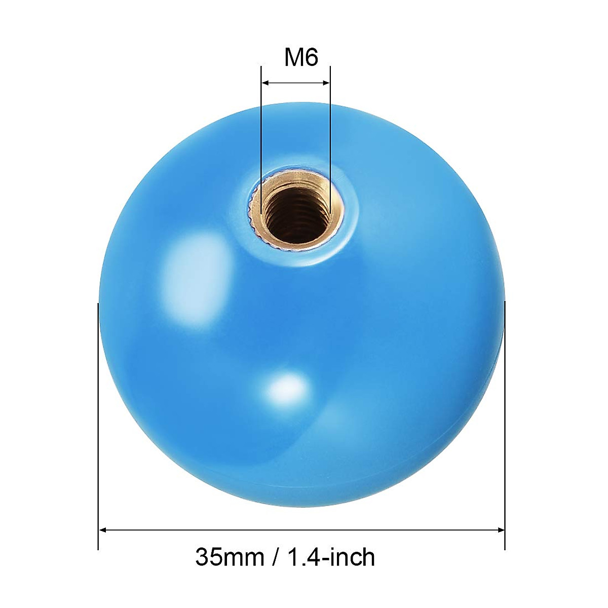 uxcell Joystick Ball Top Handle Rocker Round Head Arcade Game DIY Parts Replacement Blue 2Pcs