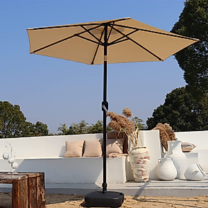 SUNLAX Patio Umbrella Base Outdoor Market Table Umbrella Stand Weight, Water Self-Filled Black Square…