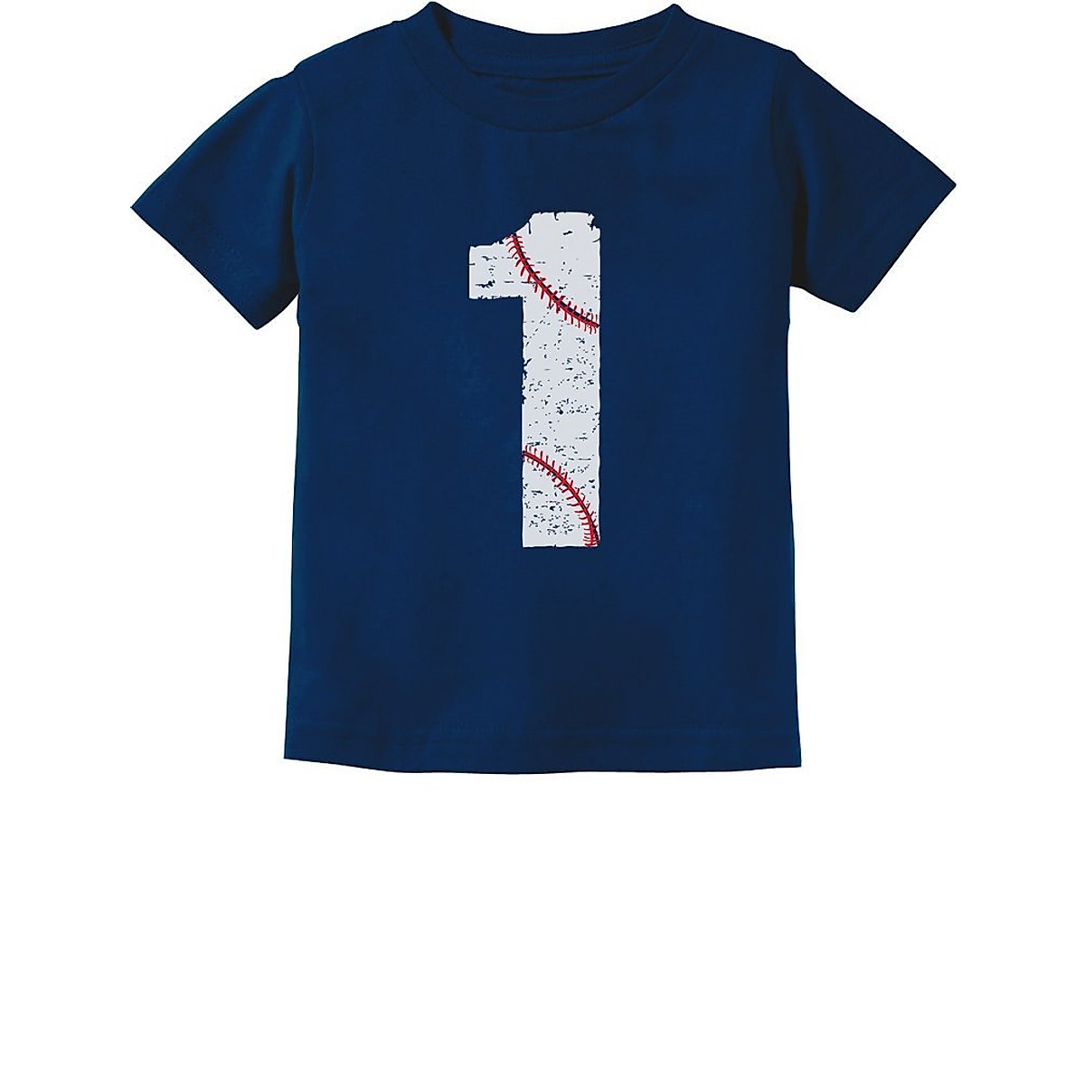 Baseball Number 1 1st Birthday Shirt Gifts for One Year Old Infant Kids T-Shirt 12M Navy
