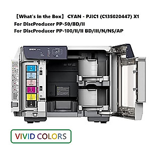 PJIC1-C13S020447 Cyan Ink Cartridge (1-Pack) for DiscProducer PP-100 in Retail Packaging