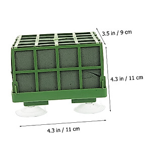 VOSAREA 8 Pcs Flower Sucker Large Flower Cage Holders Flower Arranging Foam Blocks Floral Foams Tray DIY Flower Mud Base Florist Supplies Wedding Car Decoration Arched Suite Plastic