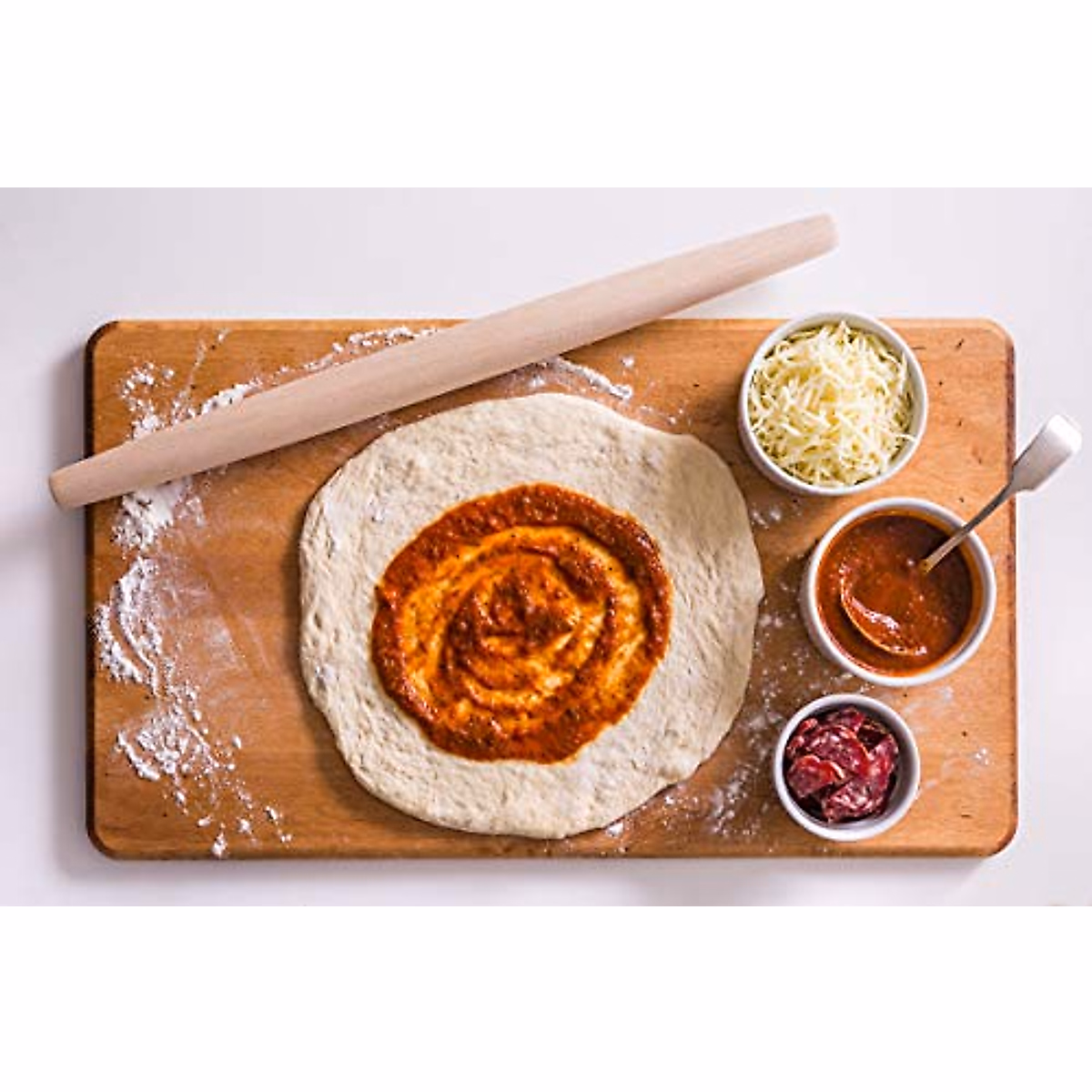 J.K. Adams FRP-2 Maple Wood French Dowel Rolling Pin, 20-1/2-Inch-by-1-1/2-Inch