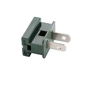 GFQHF Male Gilbert Plug for 18 Guage SPT-1 Wire, Slip Plug, Vampire Plug, Zip Plug, 25 Pack, UL Listed (Male, White)