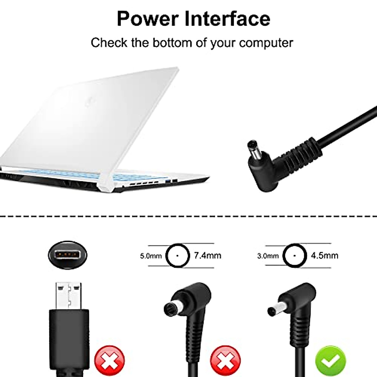 JUYOON 240W 200W Charger for Msi Delta 15 MSI GF66 GF76 GL66 GL76 Sword 15 17 MSI Katana 17 Creator M16 Gigabyte AORUS 17 15 Laptop Power Supply adp-240eb d A20-240P2A
