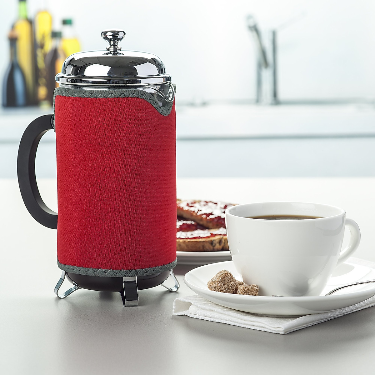 Zeal 8 Cup Cafetiere Insulated Jacket – Red