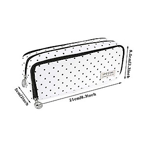 iSuperb Large Capacity Pencil Case Big 3 Compartments Pencil Pouch Canvas Pen Bag Zipper Stationery Storage Makeup Cosmetic Bags for Women Men