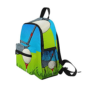 AUUXVA Kids Backpack Sport Club Golf Ball School Bag Kindergarten Toddler Preschool Backpack for Boy Girls Children