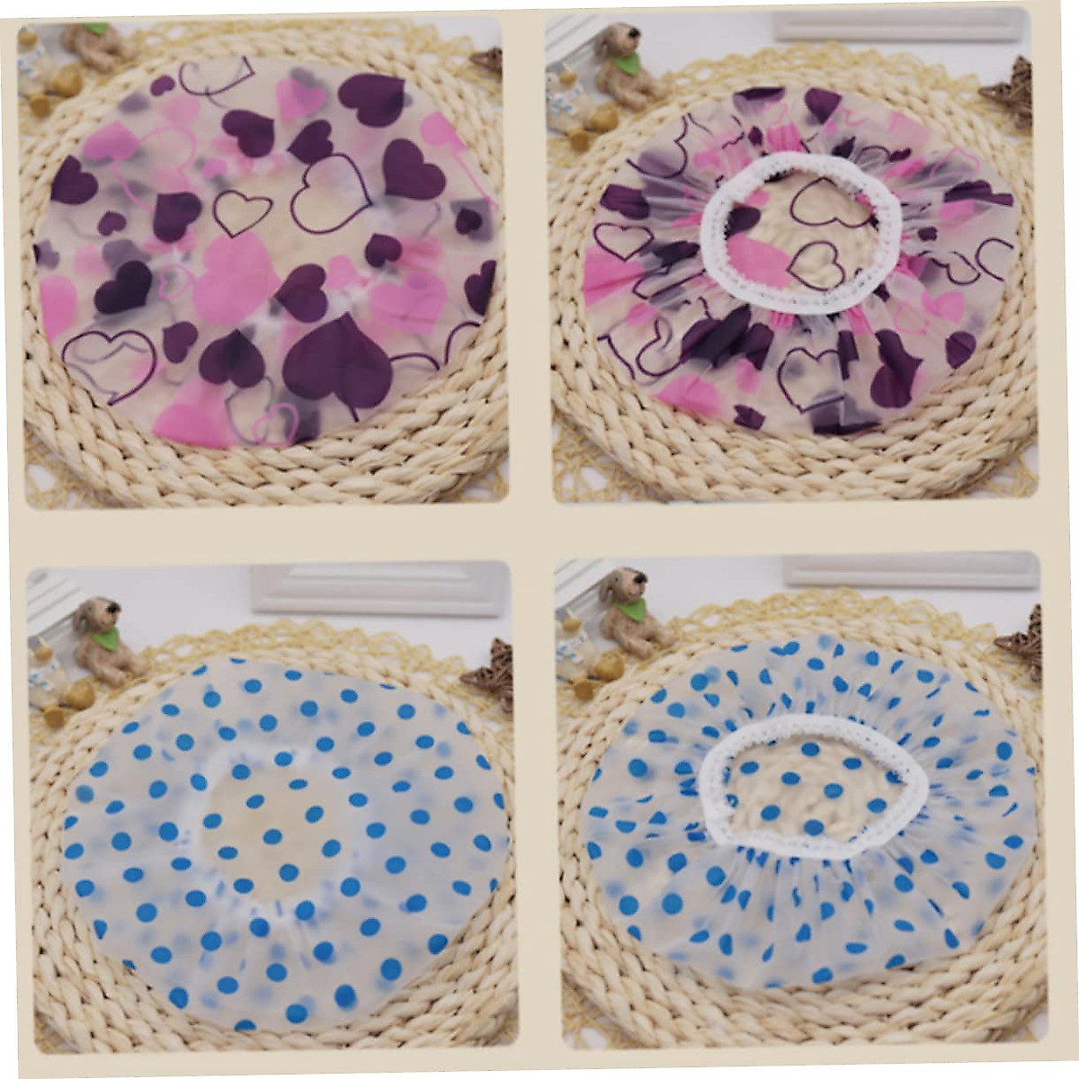 10pcs Shower Hat for Bath Visor for Bath Cap Hair Head Cover Satin Bonnet Wrap Shower Cap Hair Protective Caps Bath Hat Bathing Cap Take a Bath