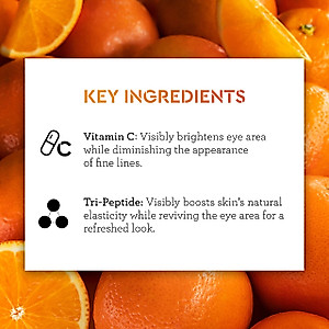 Bliss Vitamin C Eye Cream – Brightening & Hydrating Anti-Aging Treatment with 3-O-Ethyl Ascorbic Acid, Tri-Peptide & Licorice Root – Reduces Fine Lines, Boosts Collagen & Firms, 0.5 fl oz