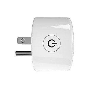 GHome Smart Mini Plug, Wi-Fi Outlet Socket Compatible with Alexa and Google Home, Remote Control with Timer Function, No Hub Required, ETL FCC Listed (1 Pack), White
