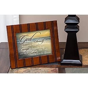 Serenity Prayer Ocean Waves 8x10 Woodgrain Framed Art Wall Plaque Sign