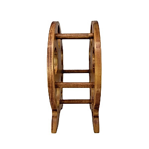 Apparatus Wood Design Wine Rack countertop Wooden 5 Bottle Holder Display Stand Shelf Storage Cabinet Home Decor Wine Gift no Need Assembly (Traditional Cherry)