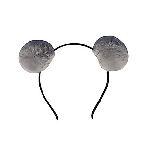Pom Pom Headband Hairband Headwear Head Hoop Animal Cute Soft Fluffy Style for Girls Boys Costume