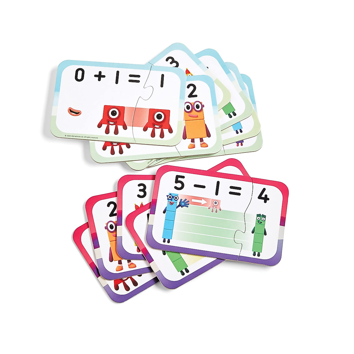 Learning Resources Numberblocks Adding and Subtracting Puzzle Set, Numberblocks Jigsaw Puzzle, Maths Jigsaw Puzzle, 20 Educational Puzzles in a Box, 2-Piece Puzzles, Ages 3+