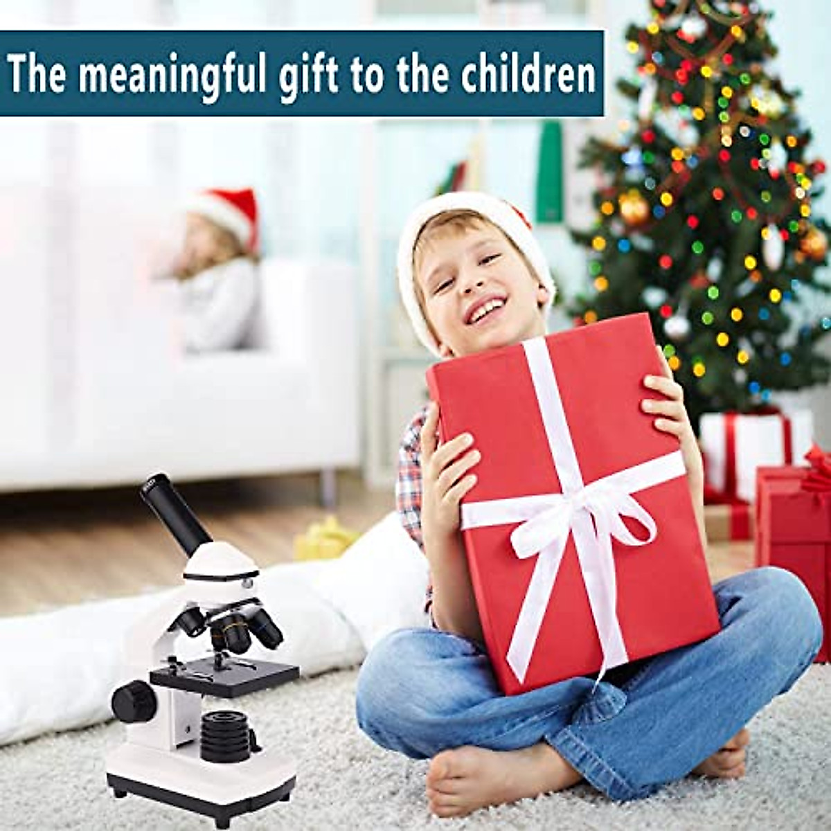 Microscope Biological for Kids, Students and Adult 250X-2000X Powerful Biological Children's Microscope Set for School Laboratory Home Biological Scientific Research Education