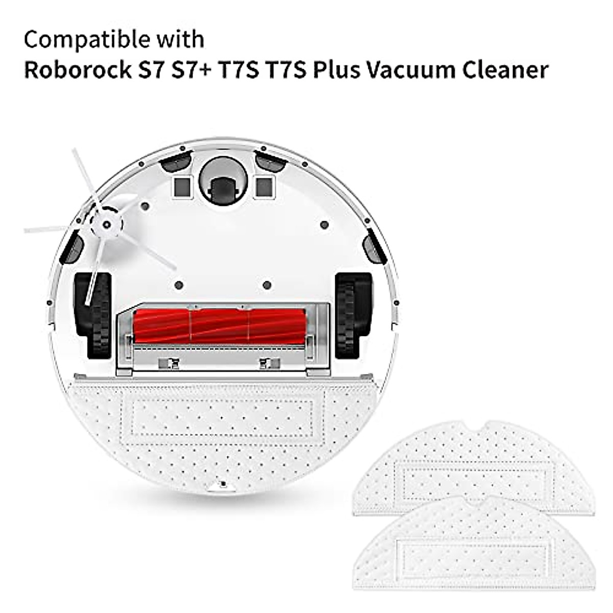 KEEPOW 20 Pack Disposable Mop Pads Fit for Roborock S7 S7+ Vacuum Cleaner