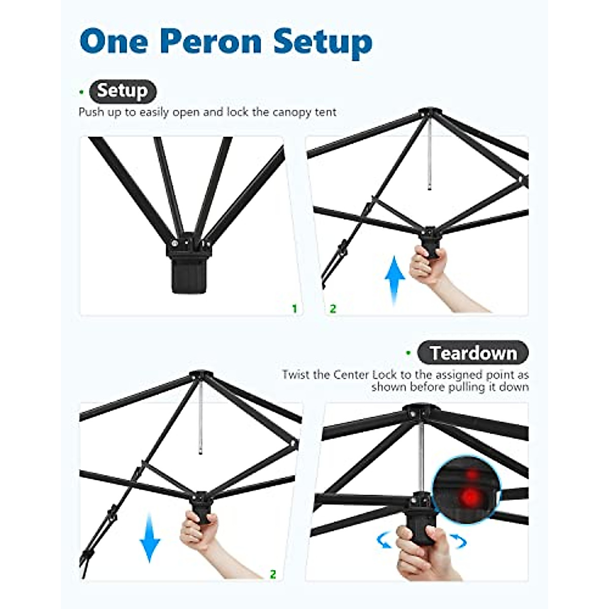 Quictent 11’x11’ Pop up Gazebo Canopy Tent with Mosquito Netting, One Person Setup Vented Outdoor Instant Screened House Tent Shelter with 4 Sand Bags, Khaki