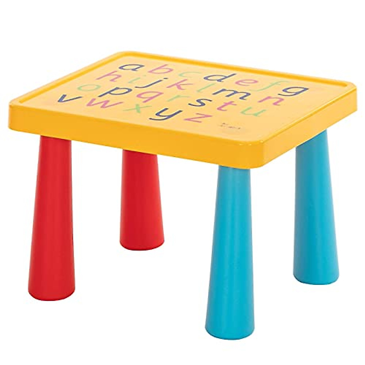 NC 8. Small Plastic Mushroom Leg Table and Chair Set One Table One Chair [40 X 35 X 30]