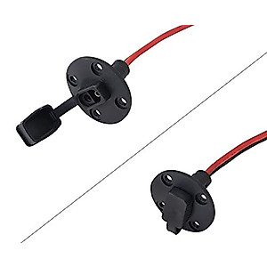 CERRXIAN 60cm 10 AWG SAE to SAE 2 Pin Quick Disconnect with Cap Power Automotive Panel Extension Cable with Screw Holes for Solar Panels Battrey