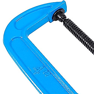 HAKZEON 6 Packs 4 Inch C-Clamps, Premium Metal C Clamps with Jaw Opening and Sliding Handle T-Bar for Easy And Quick Welding Woodworking for Construction Carpentry DIY Projects