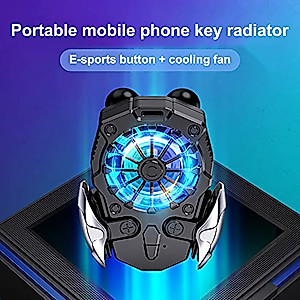 OCUhome Phone Cooler, P15 Semi-Conductor Mobile Phone Radiator Portable Universal USB Phone Gamepad Holder Game Cooling Fan for Gaming Phone Black