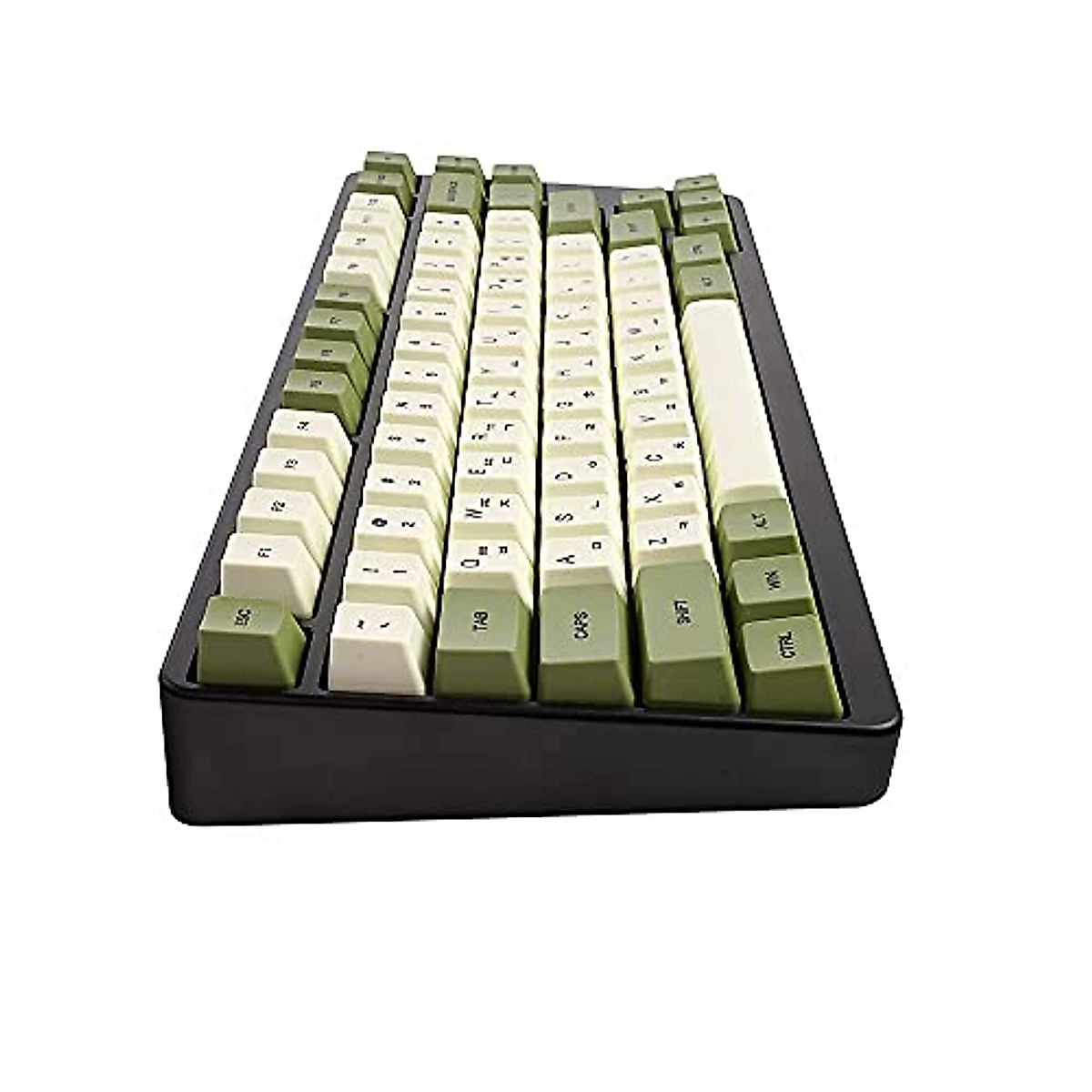 IDOBAO Matcha Keycaps Green PBT Keycaps Dye Sublimation OEM Profile Full Layout 128 Keys for Cherry Gateron Kailh Switches Suits gh61/rk61/akko Mechanical Keyboard English Korean Russian(English)