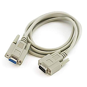 50 Foot DB9 Male to Female RS232 Extension Serial Cable - 28 AWG Shielded